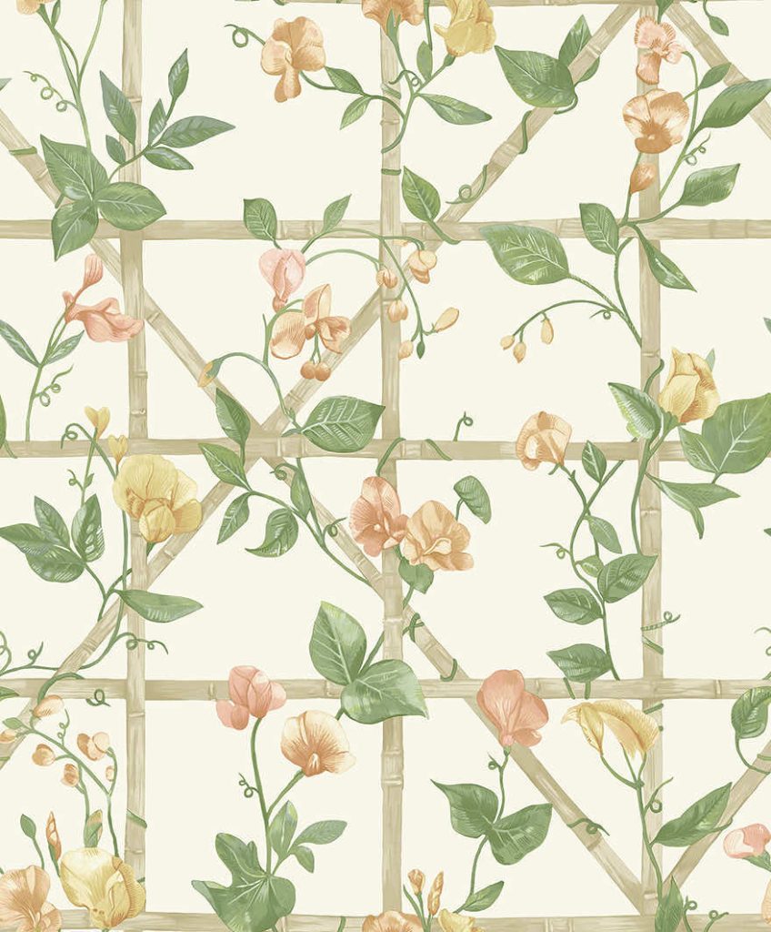 Trailing Floral Trellis Orange Cream – Holden Decor